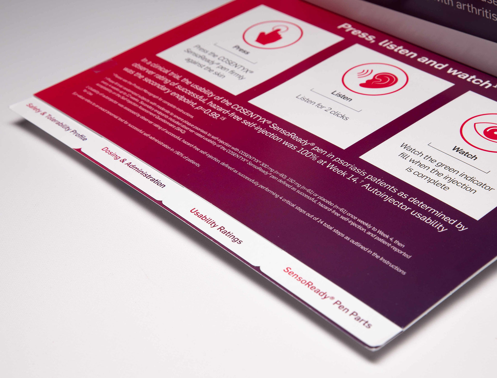 COSENTYX® SensoReady® Pen Staged Reference Guide - Information Packaging