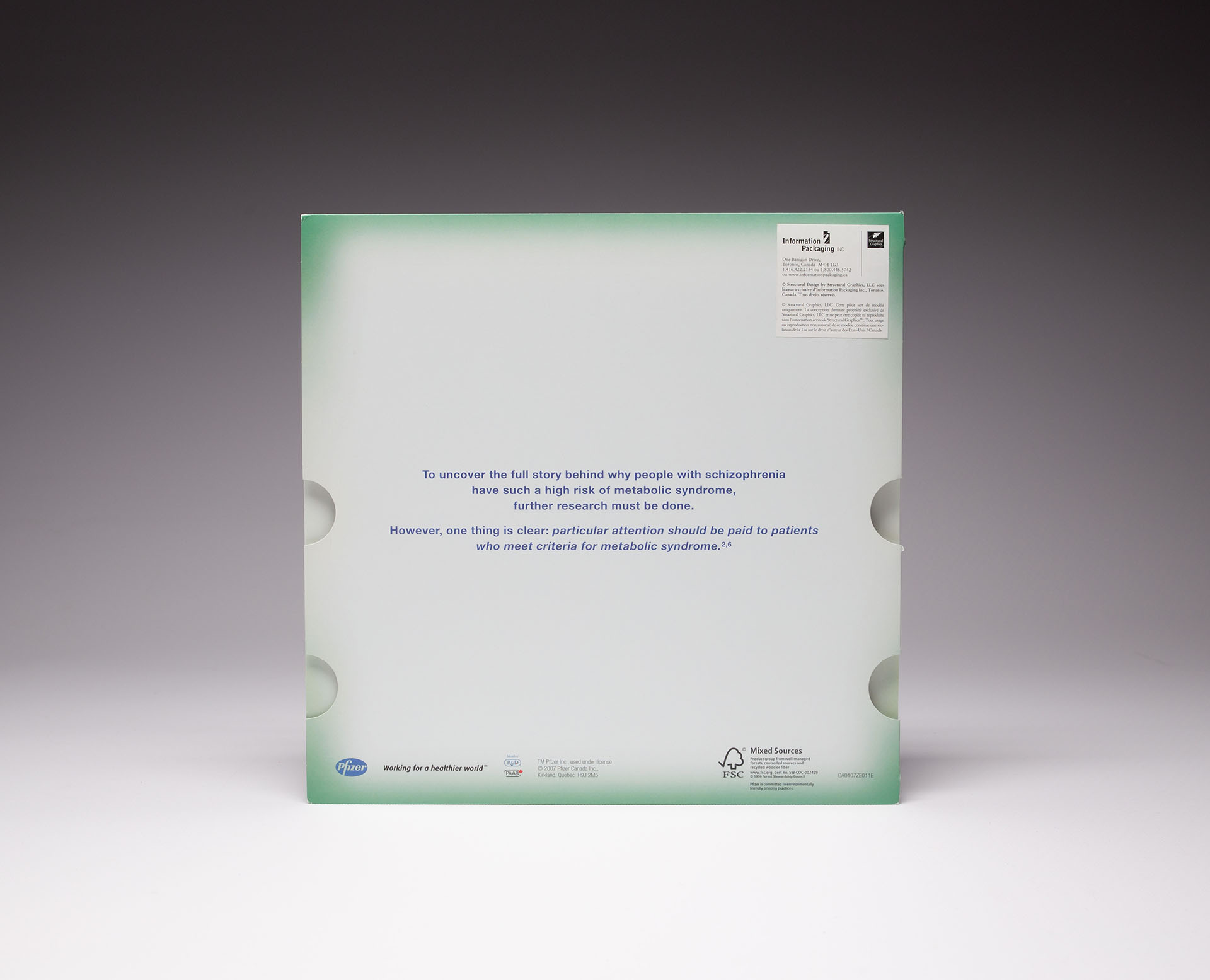 Pfizer 4 Pull Sales Aid - Information Packaging