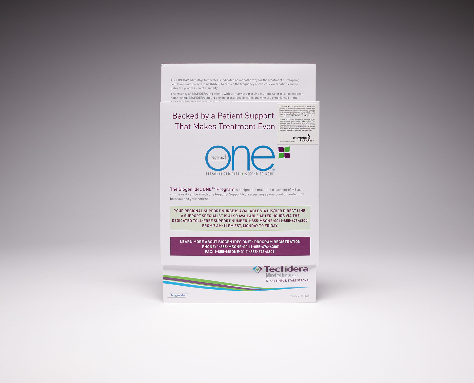 Tecfidera® Slide Lock Mailer - Information Packaging