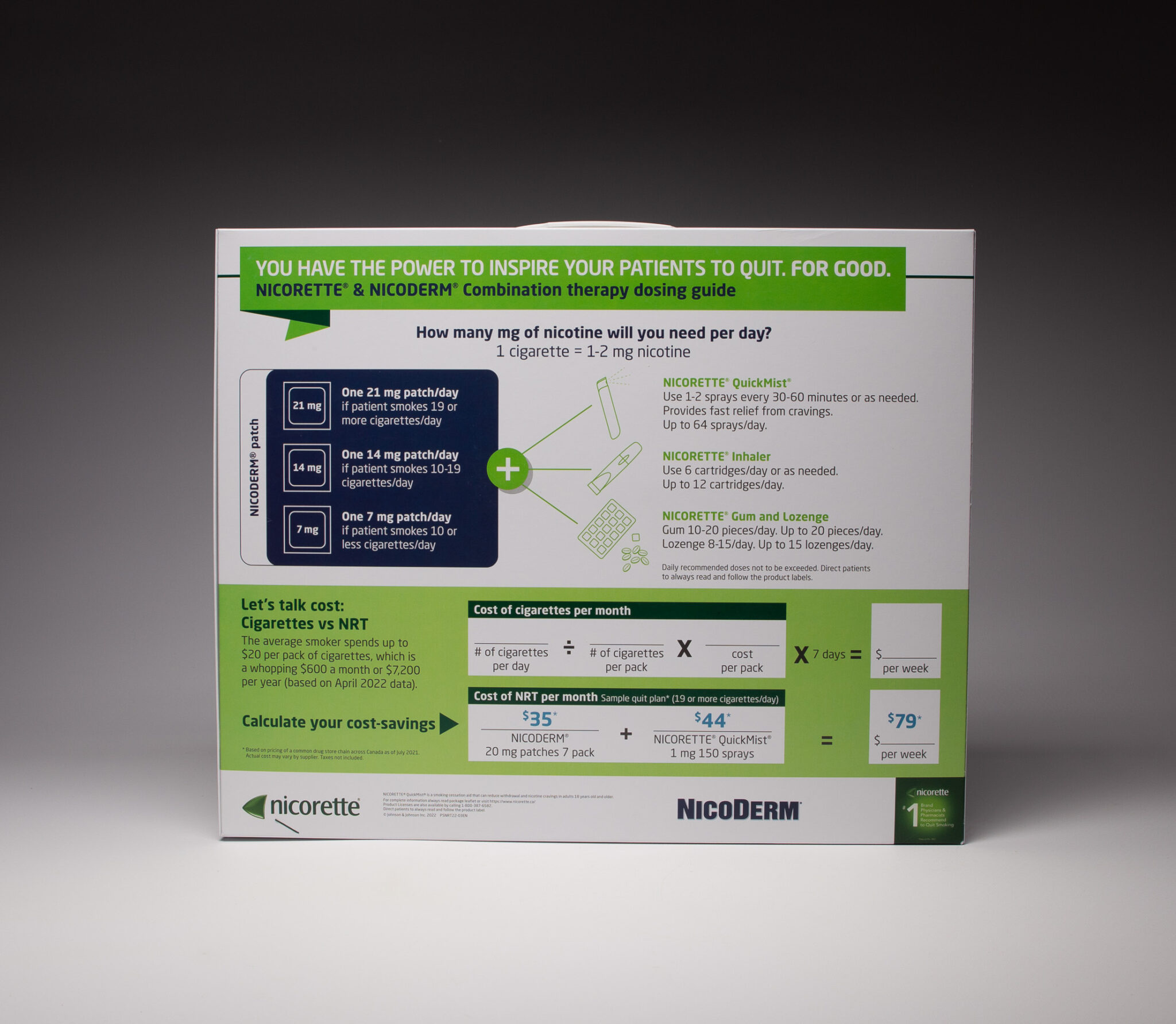 NicoDerm NRT Kit - Information Packaging